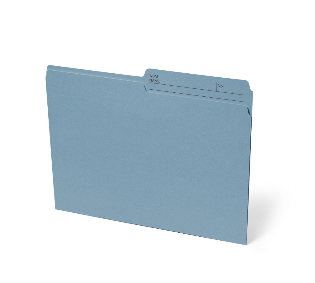File Folder Size Letter Half cut tab Color Teal Pack 100 - Continental ...
