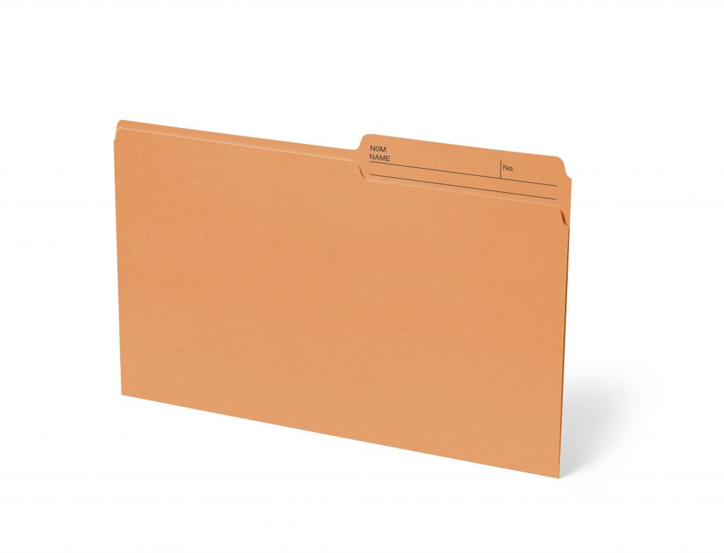 File Folder Size Legal Half cut tab Color Orange Pack 100 - Continental ...